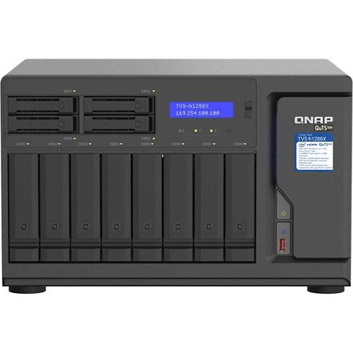 QNAP TVS-h1288X-W1250-16G High-speed media NAS with Intel® Xeon® W-1250 CPU and Two 10GbE Ports