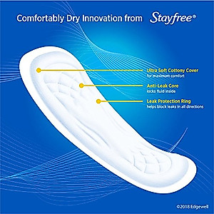 Stayfree Maxi Super Long Pads For Women, Wingless, Reliable Protection and Absorbency of Feminine Periods, 66 count