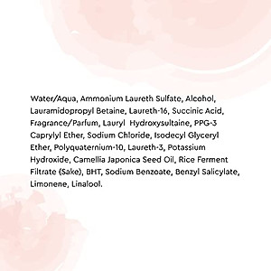 MyKirei by KAO Shampoo with Moisturizing Japanese Tsubaki & Rice Water, Paraben Free Formula for All Hair Types, Cruelty Free and Vegan Friendly, Sustainable Bottle, 10.1 oz. Pump