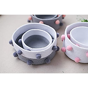 Toy Cosmetics Pet Cat Basketable Cotton Woven Storage Basket Simple Cotton Table Deduction Box Storage Box
