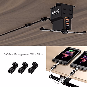 Headphone Stand with USB Charger /1 Type-c/2 2-Prong AC Outlet Power Strips/3 Under Desk Headset Holder Mount Suitable for Gamers Gifts Desk Gaming Accessories