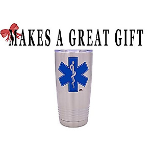 Rogue River Tactical EMT EMS Star of Life 20 Oz. Travel Tumbler Mug Cup w/Lid Paramedic