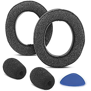 HS70 YunYiYi Upgrade Ear Pads Ear Cushion Replacement Compatible with Corsair HS70 HS50 HS60 Pro HS75 XB Headphones Thicker Fabric Earpad