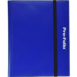 BCW Pro-Folio 9-Pocket Card Album - Blue | Archival Safe, Side-Loading Trading Card Binder | Premium Collectible Storage Solution for Trading Cards, TCG, Sports Cards, and More - 360-Card Capacity