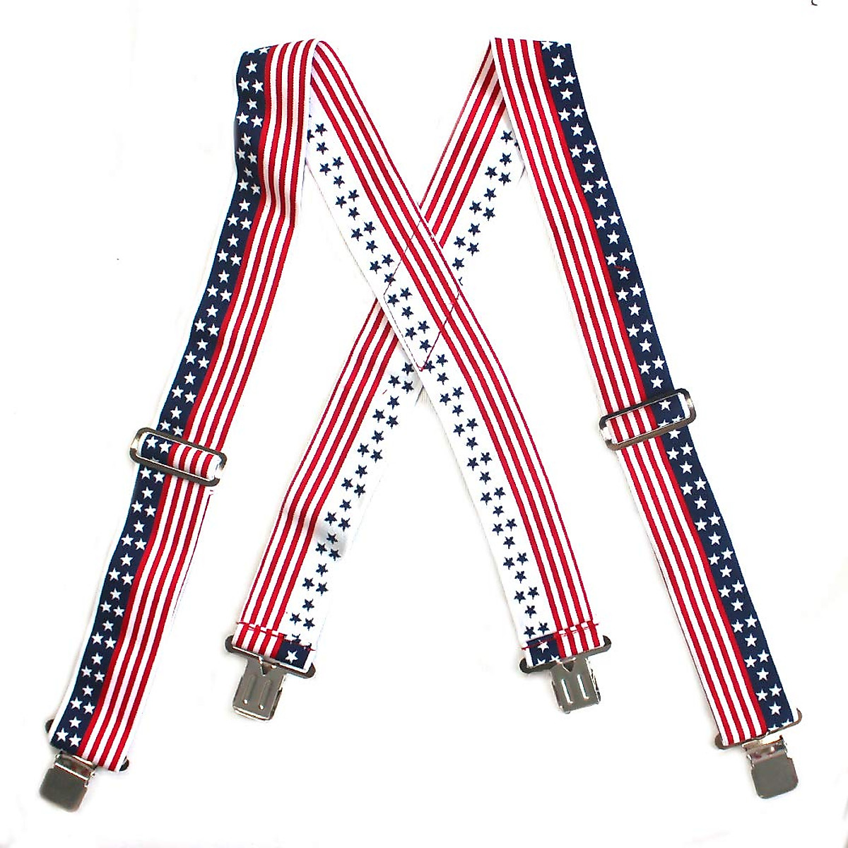 MELOTOUGH Men's Suspenders Fully Elastic 2 inch Wide X back Heavy Duty Tradesperson's Pant Suspender (New USA)