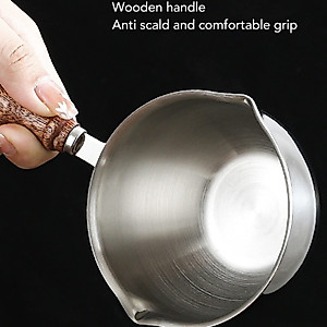 Mini Butter Warmer 3-Tier Multipurpose Butter Warmer Stainless Steel Double Spout Bar Butter Warmer (120ML)