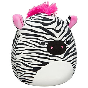 Squishmallows Original 12-Inch Tracey Zebra with Pink Mane - Medium-Sized Ultrasoft Official Jazwares Plush