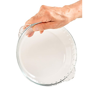 Home-X Pie Bakeware Set of 2, Glass Baking Accessories, 7” Dessert Pie Plates