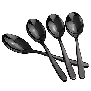 Vababa 8-Piece Stainless Steel Large Buffet Serving Spoon, Sliver, F