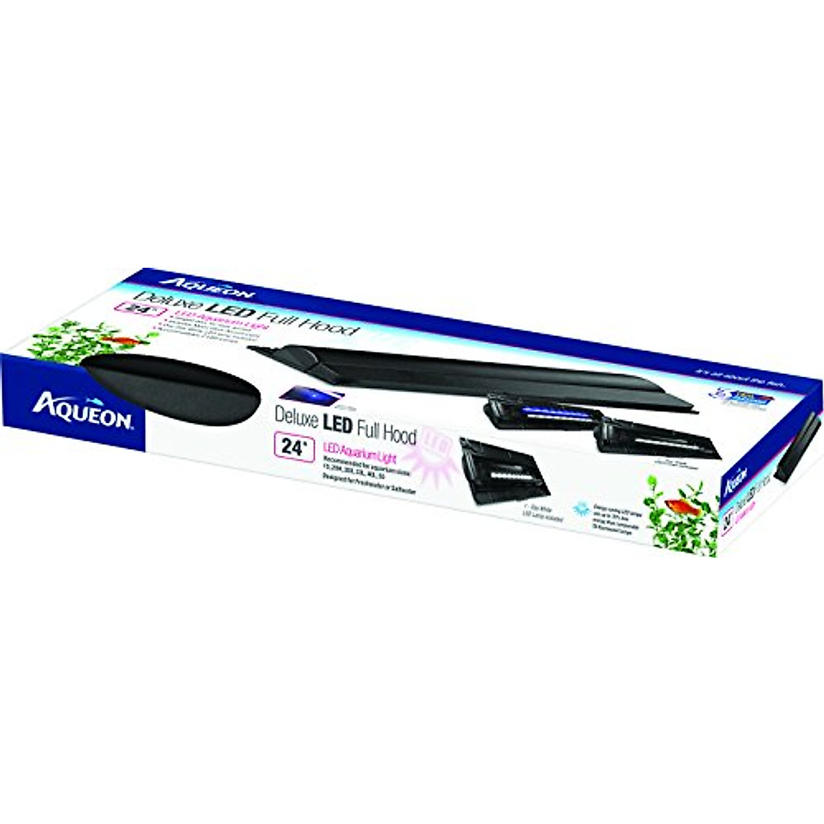 Aqueon Deluxe LED Full Hood - Black - 24"