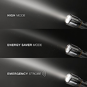 Energizer Vision HD Extra Performance LED Flashlight with Digital Focus, Durable and Bright Flashlight for Hurricane Supplies and Camping Gear, Flash Light with AA Batteries Included, Pack of 1