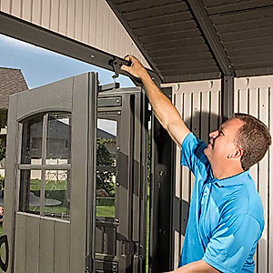 Lifetime 60236 11 x 18.5 Ft. Outdoor Storage Shed, 11 x 18.5, Desert Sand