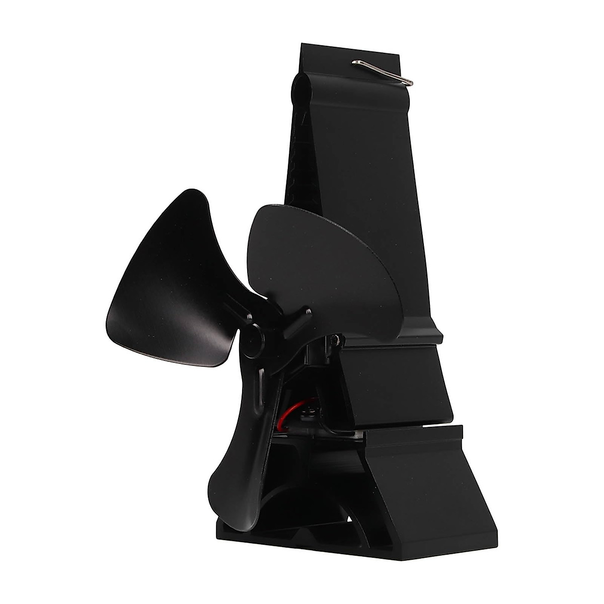 Hilitand Fireplace Fan, 3 Blade Wood Stove Fan, Thermal Sensing Powered Low Noise Aluminum Alloy Thermoelectric Fan, for Coal, Pellet or Wood, Valves