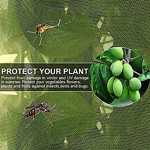 Garden Mesh Netting, Ultra Fine 10x20 Ft Insect Bug Netting Plant Cover for Protect Vegetable Crops Fruits Flowers, Tomato Protective Cover, Greenhouse Row Cover, Bird Netting, Blueberry Netting Cover