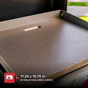 Nexgrill Daytona 1-Burner Portable Gas Griddle with Built-In Lid, 12,000 BTUs, 271 SQ In Cooking Space, Small Tabletop Propane Griddle for Outdoor Cooking, Camping, BBQs, and Parties - 820-0081