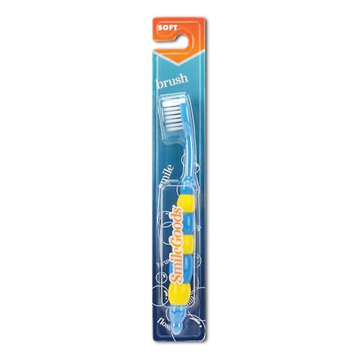 SmileGoods Y263 Child Toothbrush, 26 Tuft, Bubble Grip, Individually Packaged Toothbrushes, Assorted Colors, Bulk Pack of 72