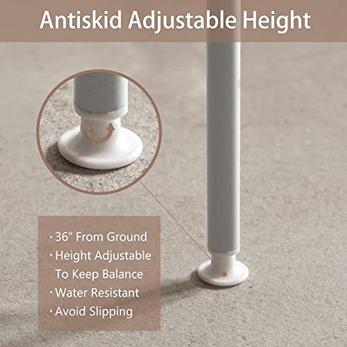 Dulce Domi 3-Shelf Bathroom Organizer Over The Toilet Storage, Bathroom Shelves Over Toilet, 27” L x 10” W x 66”H