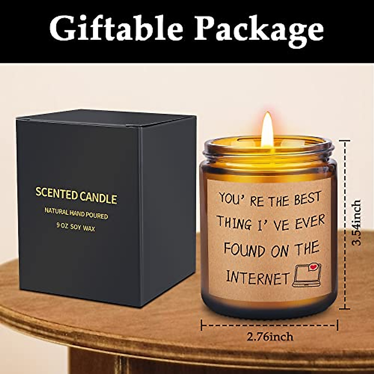 Gifts for Him Her Boyfriend Girlfriend, Romantic Birthday Anniversary Presents for Wife Husband Best Friends Bestie Couples, Personalized Gag Valentines Gifts, Candles for Women Woman Men Man Funny