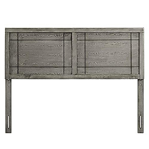 Modway Archie Wood Full Headboard in Gray
