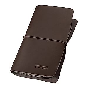 ZUOYOUZ Leather Wallet, Three Compartment Large Wallet, Money Clip Card Case Holder Ladies Wallet, Large Capacity Vintage Wallet for Men and Women Dark Brown