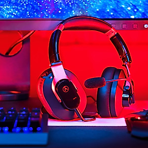 Austrian Audio PG16 Pro Gaming Headset with Microphone (Foldable Gaming Accessories, High Resolution Sound, Memory Foam Ear Pads for Optimal, Detachable 1.4m Cable), Black/Red, One Size