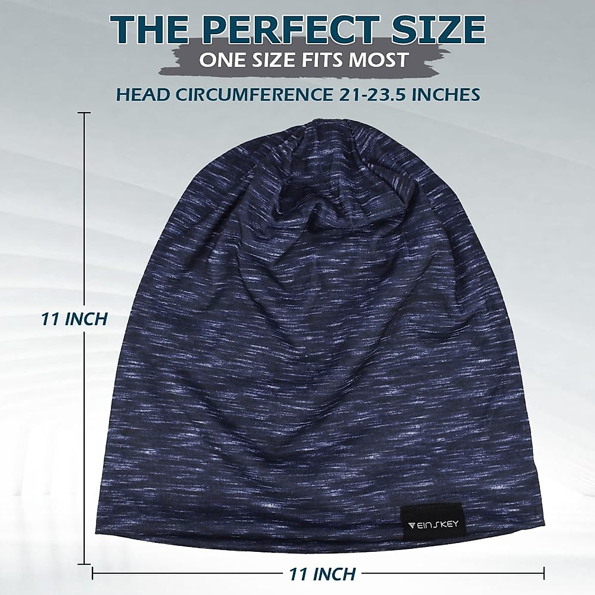 EINSKEY Cotton Slouchy Beanie Hat for Men/Women, Lightweight Oversize Large Thin Skull Cap Chemo Cap Night Sleeping Cap