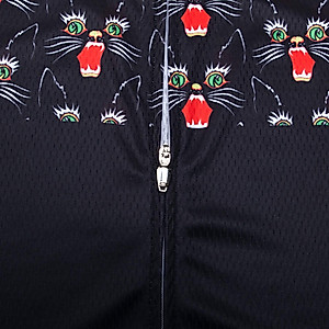 Women's Cycling Jersey Tops Summer Short Sleeve Full-Zip Clothing Bike Shirt Elegant Flowers