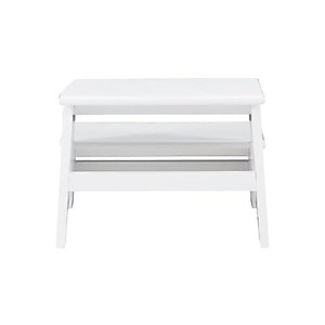 Powell Linon Tyler Wood Bed Step Stool in White