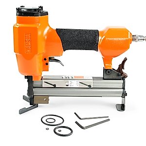 KAMSIN #V1015 30 Gauge Pneumatic Picture Frame Nailer, 13/32”(10.3mm) Crown V Nailer, 5/16'' to 19/32'' (7-15mm) Leg Length V-nails Tacker V Nails Gun For Picture Frames
