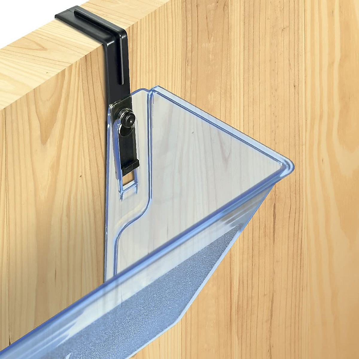 Acrimet Wall Mount Pocket File Organizer Holder (Hangers Included) (Clear Blue Color) (2 Pack)