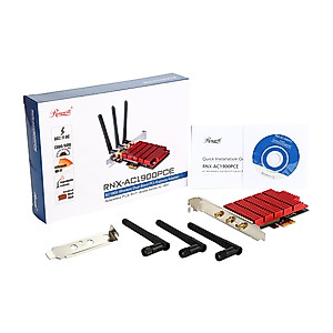 Rosewill RNX-AC1900PCE Rnx-AC1900PCE, 802.11AC Dual Band AC1900 PCI Express WiFi Adapter/Wireless Adapter/Network Card, 11AC 1900Mbps