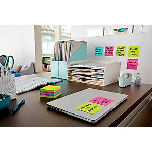 Post-it Super Sticky Notes, 3 in x 3 in, 1 Cube, 2x the Sticking Power, Bright Colors, Recyclable (2027-SSGFA)