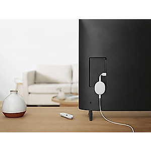 Google Chromecast with Google TV - Streaming Entertainment with Voice Search - Watch Movies, Shows, and Live TV in 4K HDR Streaming Media Player - Includes Pouch and Cleaning Cloth - Snow