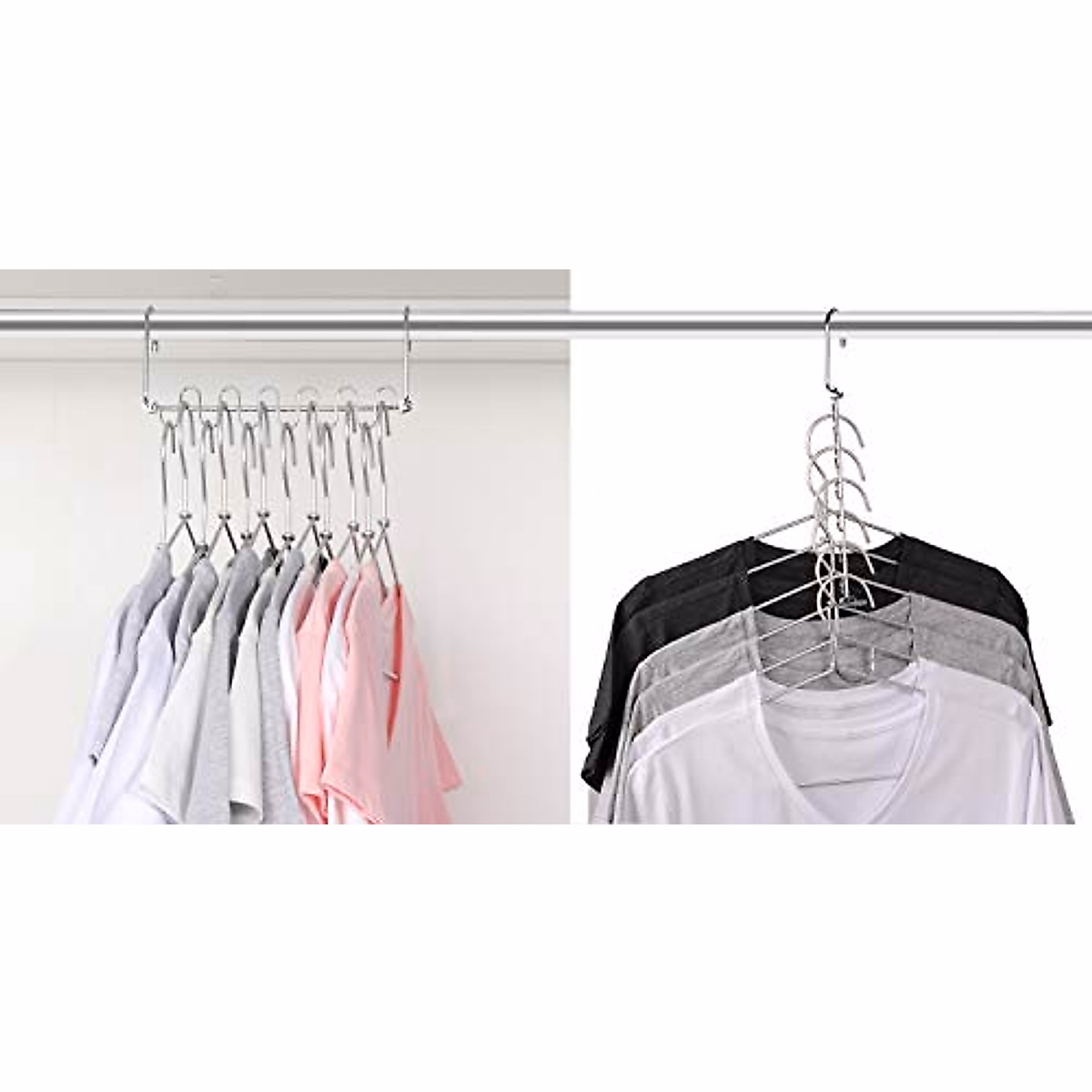 Magicool Hanger 4 Pack Update Metal Magic Cascading Hanger Space Saving Hangers Closet Organizer Clothes Organize Space Saver