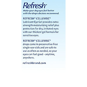 Refresh Celluvisc Lubricant Eye Gel Drops, Single-Use Containers, 30 Count (Pack of 1)