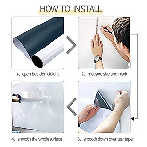 UCMD Magnetic Dry Erase Whiteboard Sticker for Wall,Self Adhesive Backing Whiteboard for Kids Drawing Easel or Office Writing Meeting (80 x 60 CM)