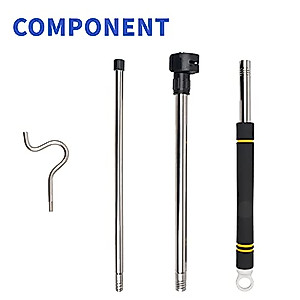 Clothes Hanger Reaching Hook Telescopic Adjustment it is Light and can Extend from 37" to 65" with 4.7 "Hook and Sponge Handle. (37-74)