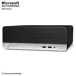 HP ProDesk 400 G4 Small Form Factor Desktop PC, Intel Pentium G4400 3.3GHz, 8G DDR4, 512G SSD, WiFi, BT 4.0, DVD, Windows 10 64-Multi-Language Support English/Spanish/French(Renewed)