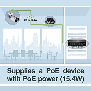 TRENDnet Gigabit Power Over Ethernet Injector, TPE-113GI (Version 3.0R), Full Duplex Gigabit Speeds, Connect Devices Up to 100m (328 ft), Wall Mount, Connect Network Devices Up to 100M (328 ft.)