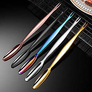 Stainless Steel Seafood Forks 8.07" Kitchen Picnic Seafood Tool Lobster Fork(gold)