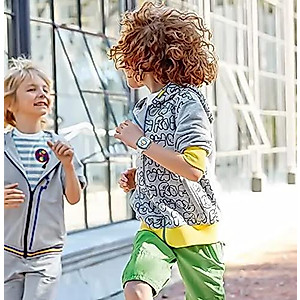 JZK 2 Pack Compatible for Gabb Watch Screen Protector Case for Kids,Tempered Glass Overall Protective Case Cover Scratch Resistant Bumper Shell Compatible for Gabb Watch Accessories,Clear+Clear