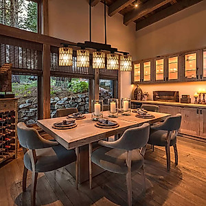 2 Pack Rattan Lamp Shade, Retro Small Wicker Lamp Shade Replacement, 6in Height, 4.9in Diameter, Woven Lampshade for Floor Lamps, Pendant Light, Chandelier, Desk lamp, Wall Sconces Light Fixture