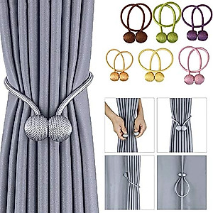 JJZXD 1Pc Magnetic Curtain Tieback Buckle Strap Holdbacks Magnet Clip for Curtain Rod Tie Backs Hanging Belts Rope Accessoires (Color : B)