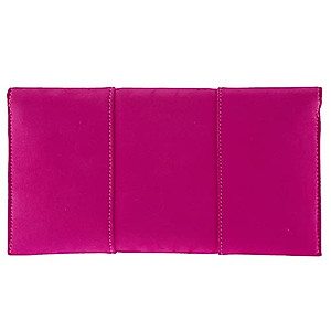 Faux Microsuede Envelope Clutch, Fuchsia Medium