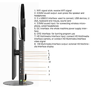 All in One Live Broadcast Machine, 15.6 Inch Rotating Large Screen for Live Broadcasting, Supports Cell Phone Screen Casting, MTK 8 Core 6nm CPU 2.4G 5G WiFi BT 5.0 100 to 240V