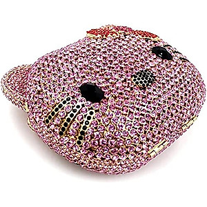 QLAZO Women's Evening Bag- Ladies Clutch Cute Cat Evening Bags Festive Party Tote Bags Purse Ladies Girls Bags (Color : White Blue)