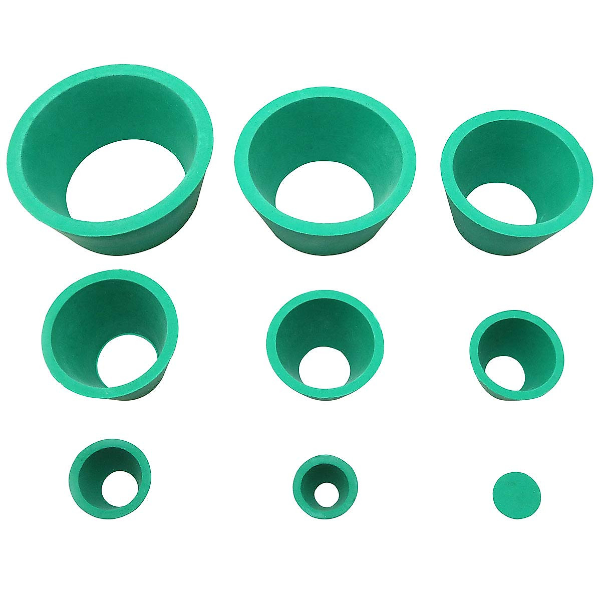 MEETOOT Suction Bottle Pad Silicone Funnel Holder Kit 9 in 1 Buchner Funnel Flask Adapter Green Rubber Filter Gasket Seal Ring Tapered Collar