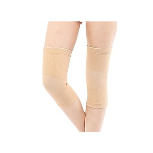 Elandy 1 Pair Unisex Non-trace Knee Pads-Knee Brace Support Sleeve Leg Support Brace Pads Kneecap For Outdoor Sports Volleyball Basketball Dance Cycling Climbing Yoga (Nude)