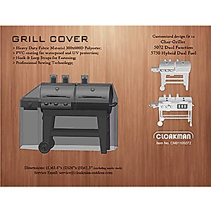 Cloakman Grill Cover 8787 for Char Griller 5750 Hybrid and 5072 5030 Dual Function Grill