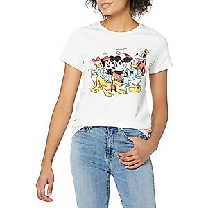 Amazon Essentials Disney | Marvel | Star Wars | Princess Women's Short-Sleeve Crew-Neck T-Shirts (Available in Plus Size), Pack of 2, Minnie and Friends, XX-Large